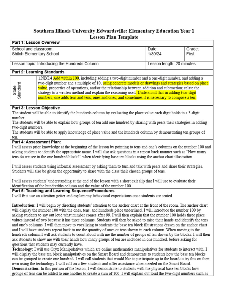 lesson plan | PDF | Lesson Plan | Learning