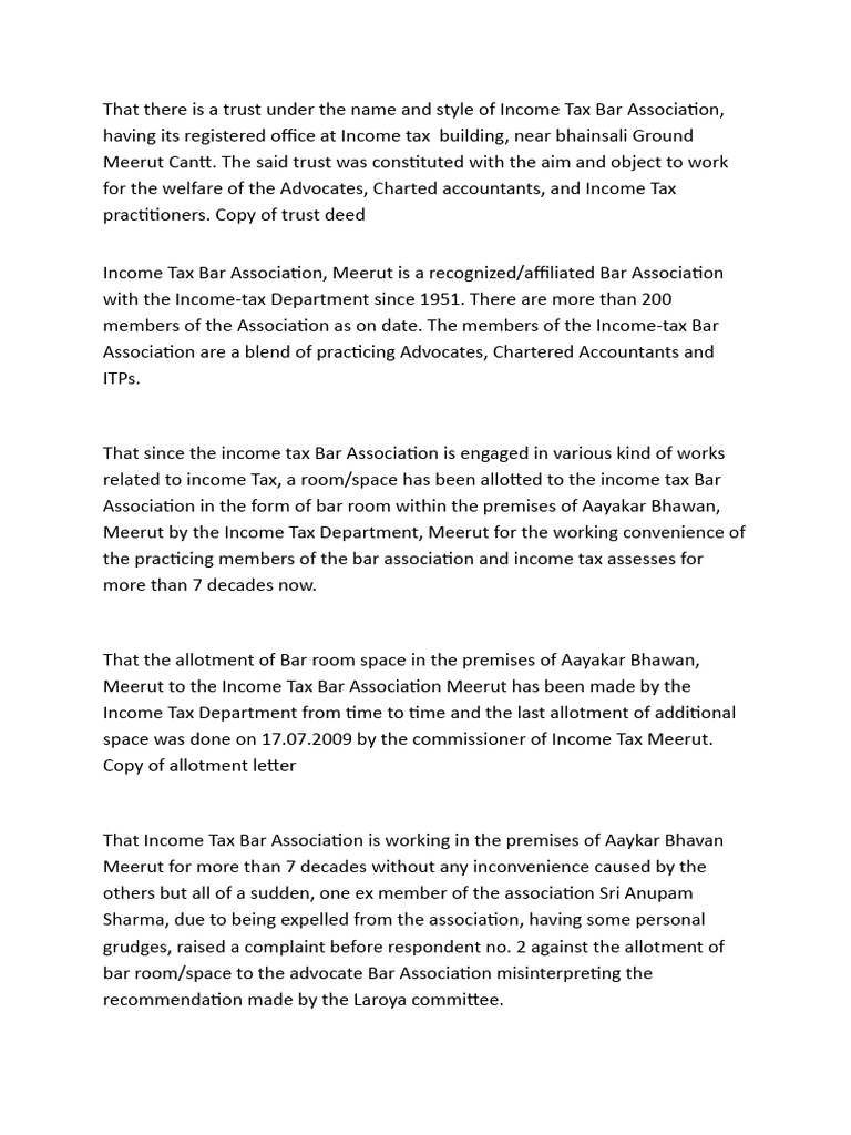 Income Tax Bar Association | PDF