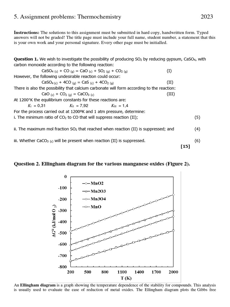 5-Thermochemistry Tutorial Assignment | PDF | Chemical Reactions | Scientific Phenomena