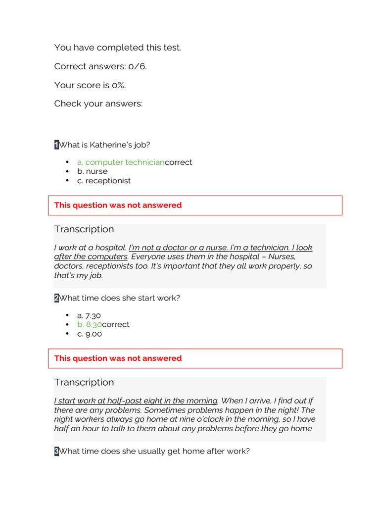 Listening 13 - You Have Completed This Test | PDF