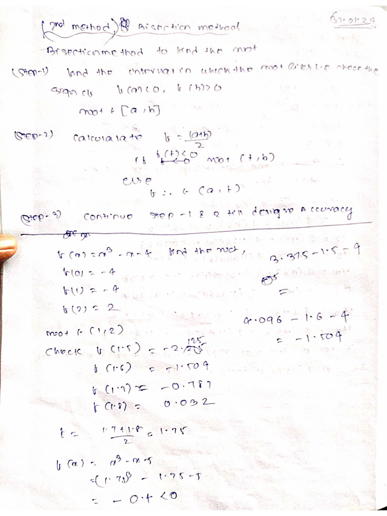 Bisection Method Pdf