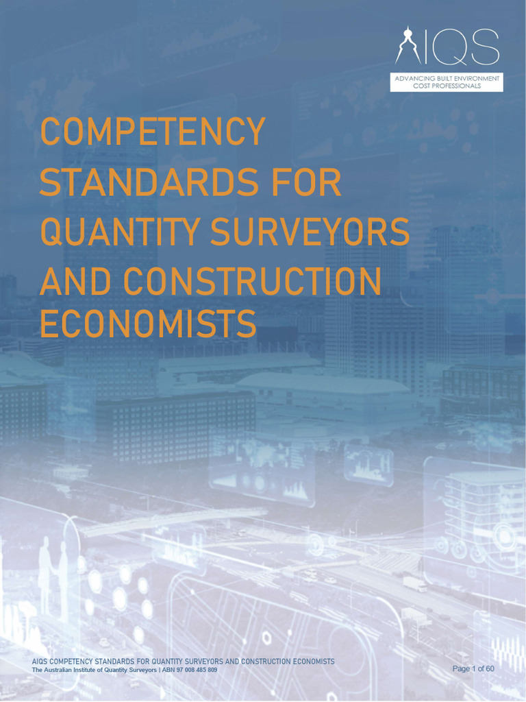 Aiqs Competency Standarda For Quantity Surveyors and Construction ...