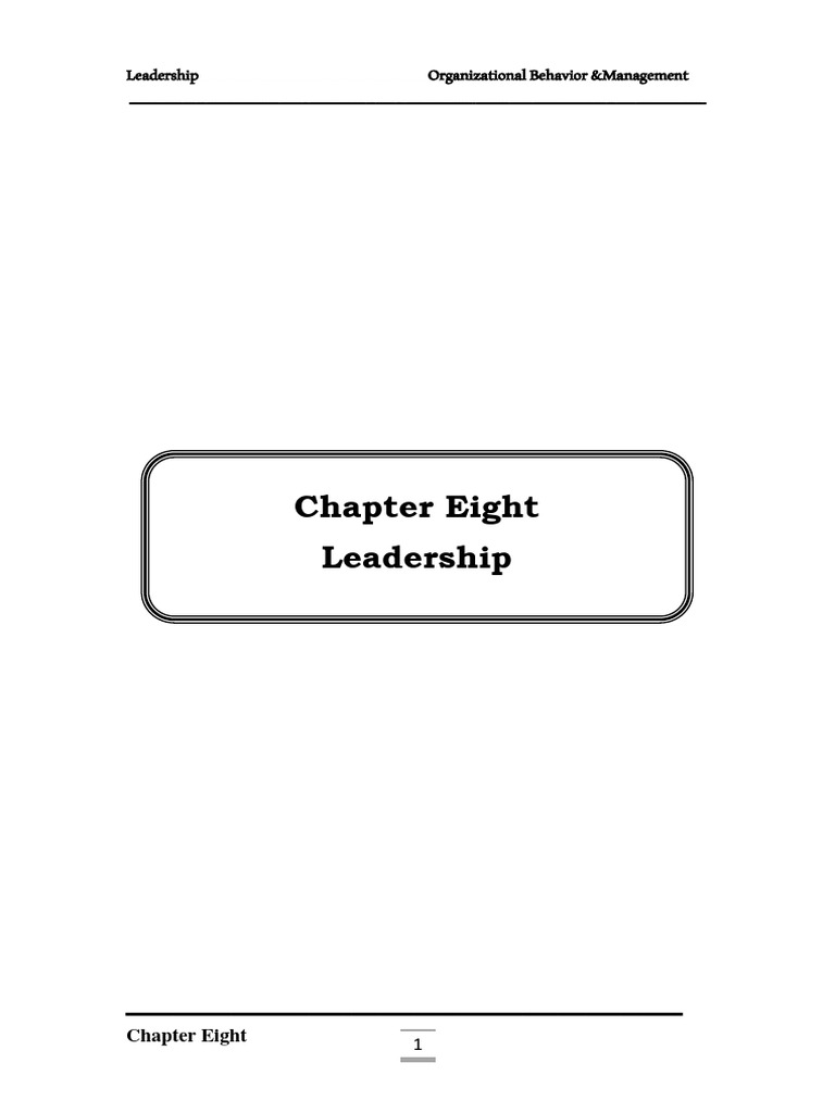 Lec13 Ledership | PDF | Leadership | Transformational Leadership