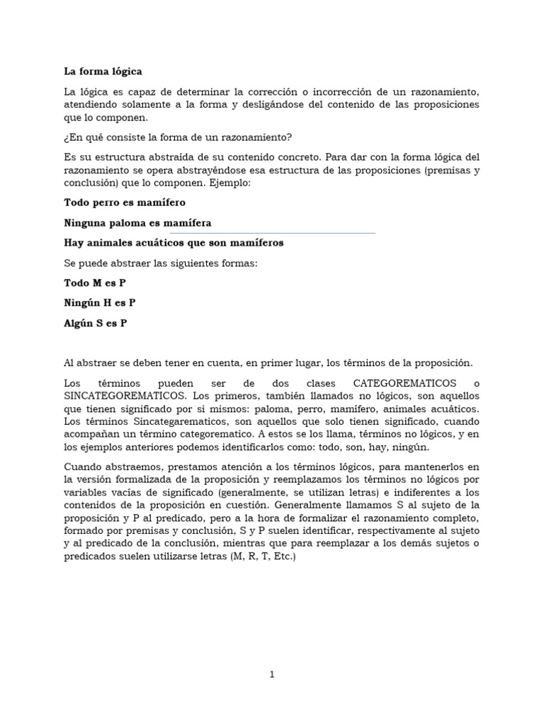 La Forma Lógica | PDF | Proposición | Lógica