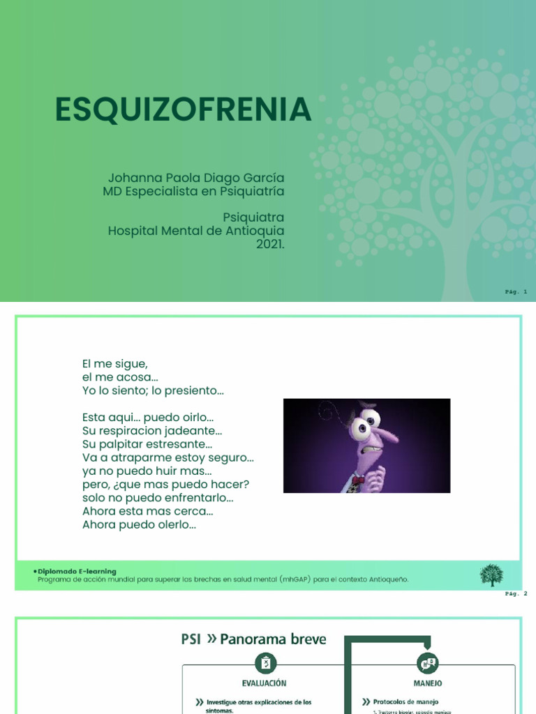 Esquizofrenia: Diagnóstico y Tratamiento | PDF | Psicosis | Antipsicótico