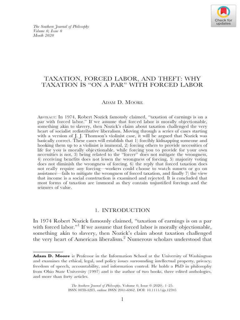 Taxation, Forced Labor, and Theft - Why Taxation Is Â - On A - Moore ...