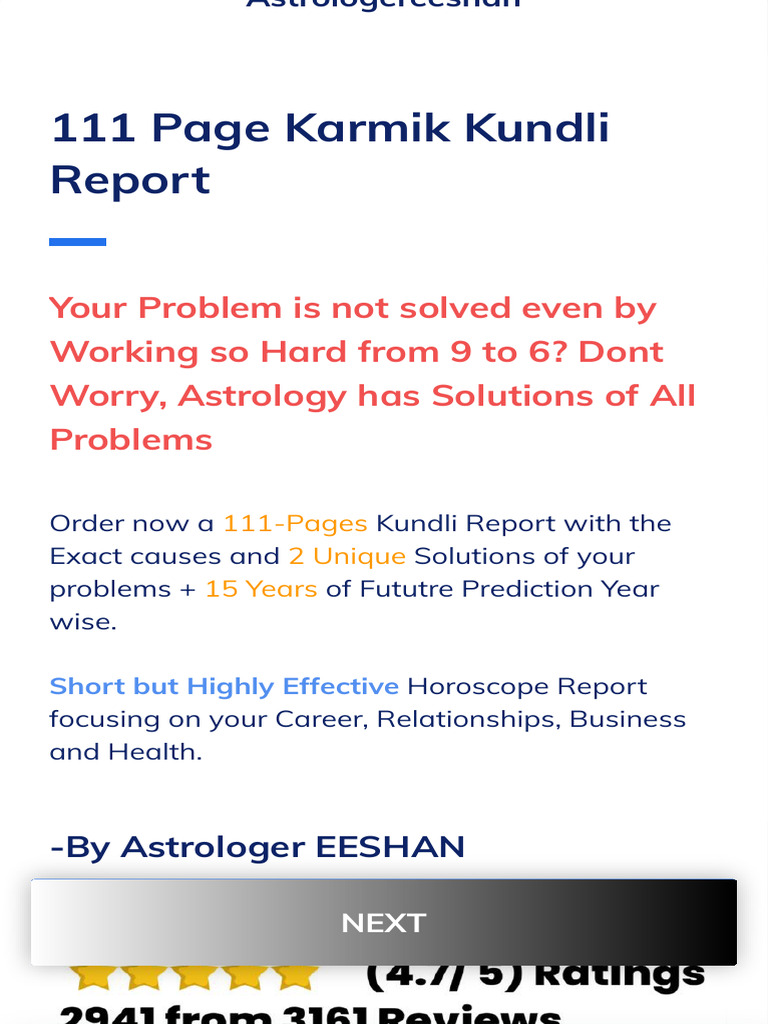 111 Page Karmik Kundli Report | PDF