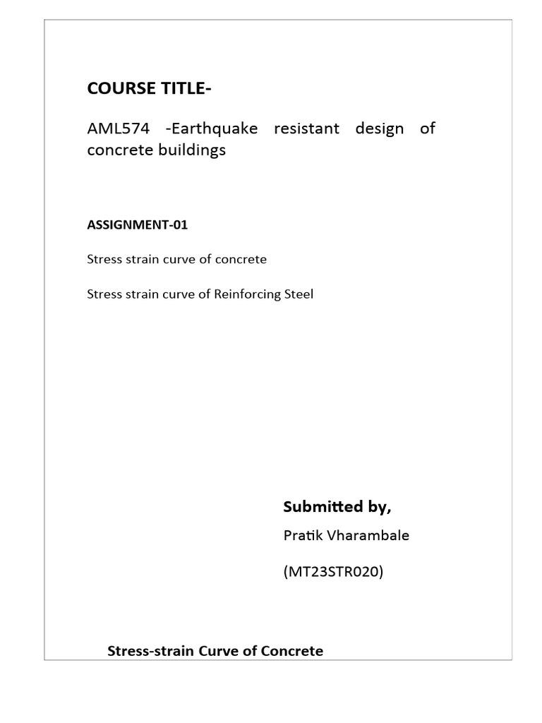 MT23STR020 Assignment 01 | Download Free PDF | Deformation (Engineering) | Building Engineering