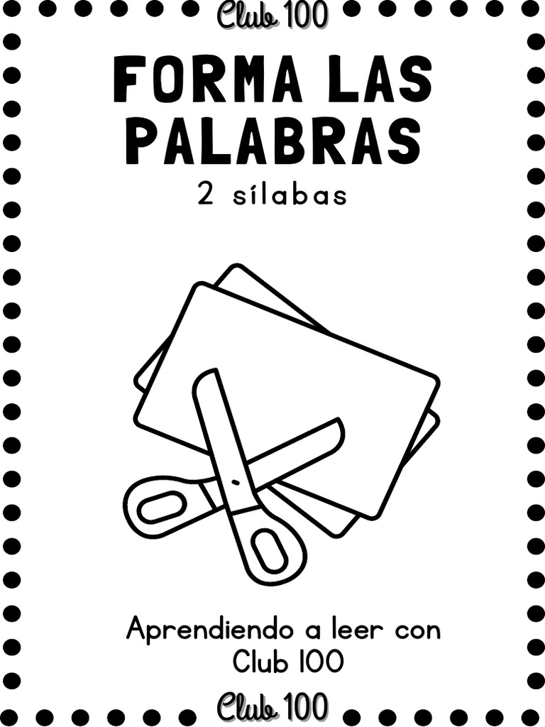 Forma Las Palabras - 2 Silabas | PDF | Artes del Lenguaje y Comunicación
