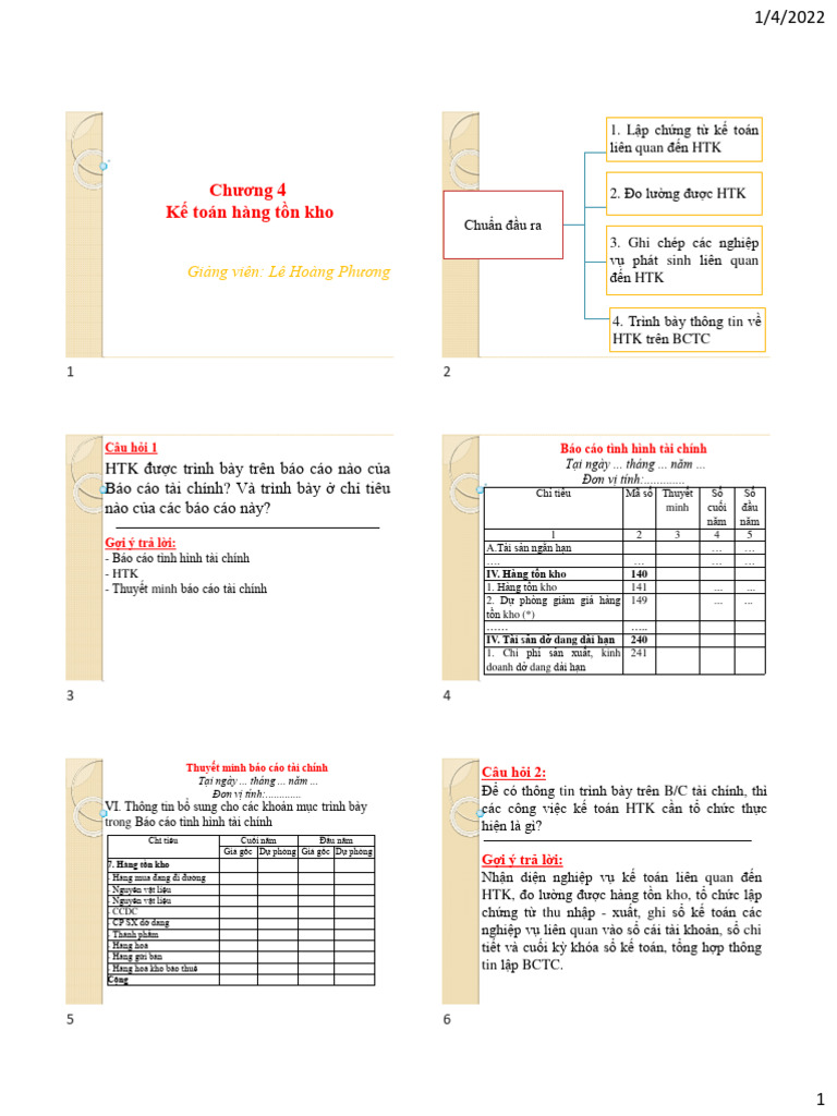 Chuong 4 - Ke Toan Hang Ton Kho-Moi | PDF