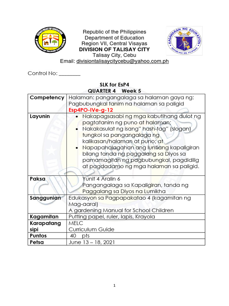SLK-Q4-ESP-4-week Five (EDITED) | PDF