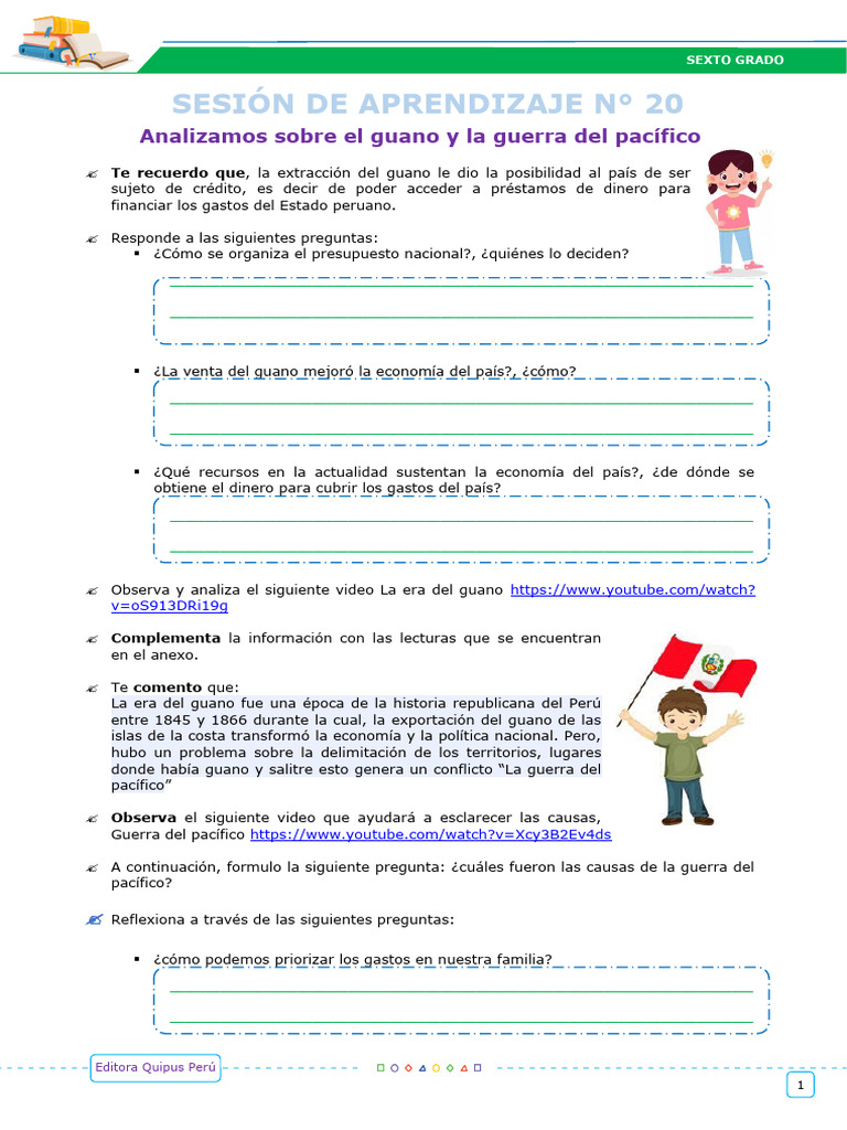 Anexo de Sesiones de Aprendizaje - EDA V Semana 3 - Editora Quipus Perú-1 | PDF | Meteoroide ...