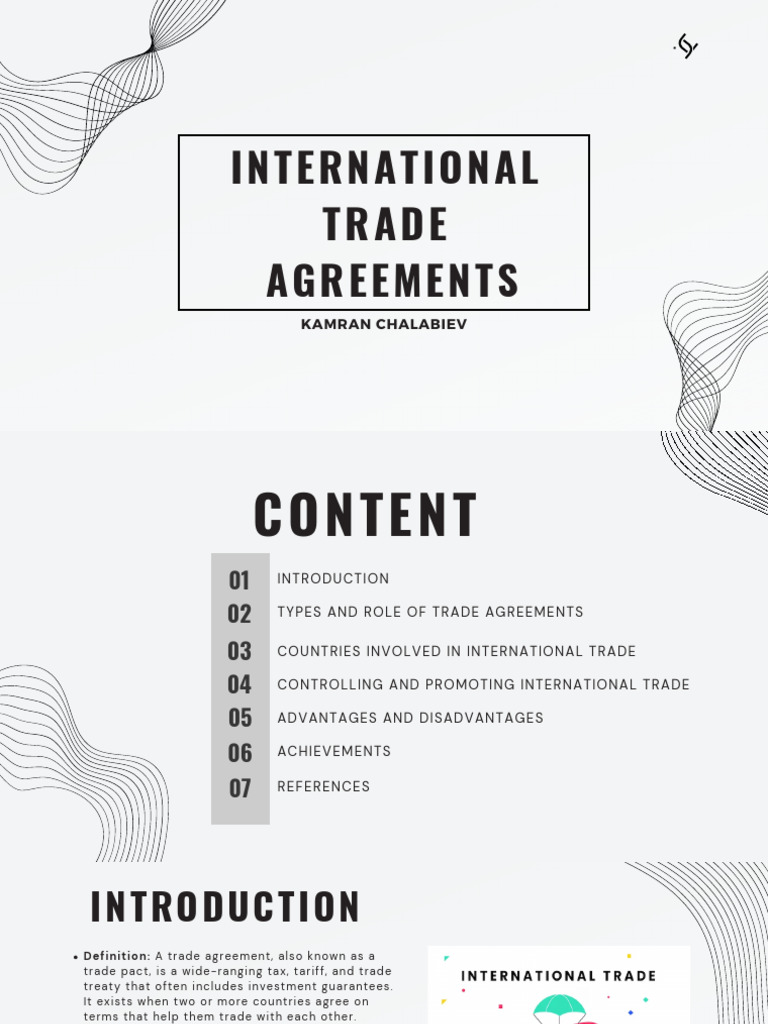 Overview of International Trade Agreements | PDF | Trade Agreements ...