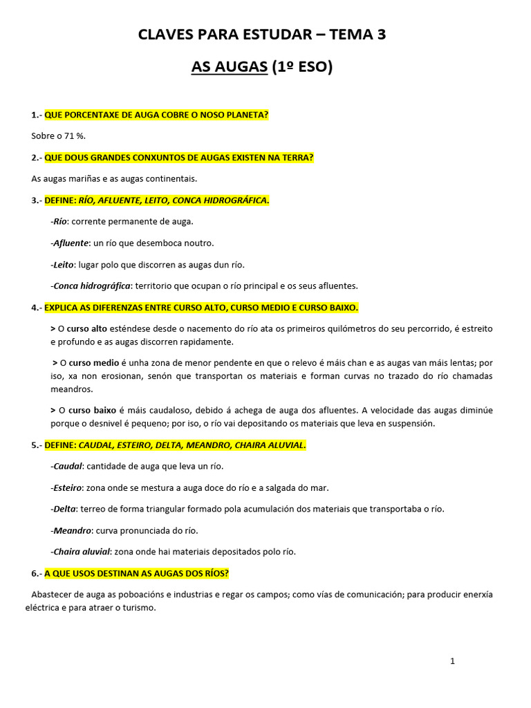 T.3. - Claves para Estudar | PDF