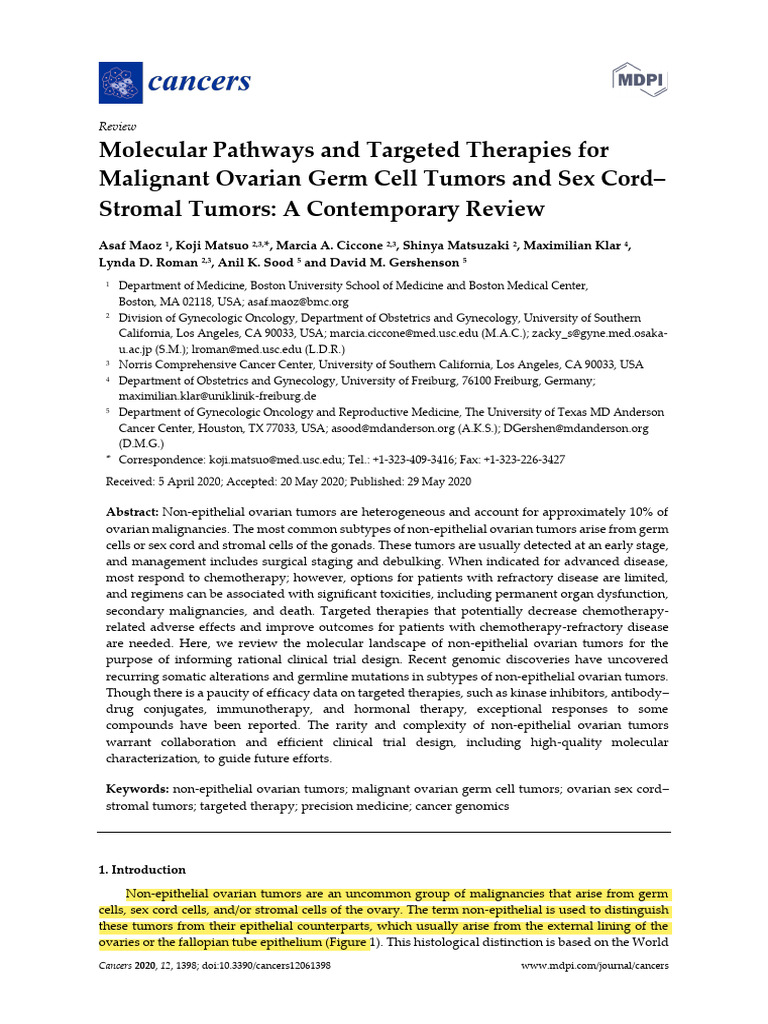 Stromal Tumors | PDF | Ovarian Cancer | Cancer