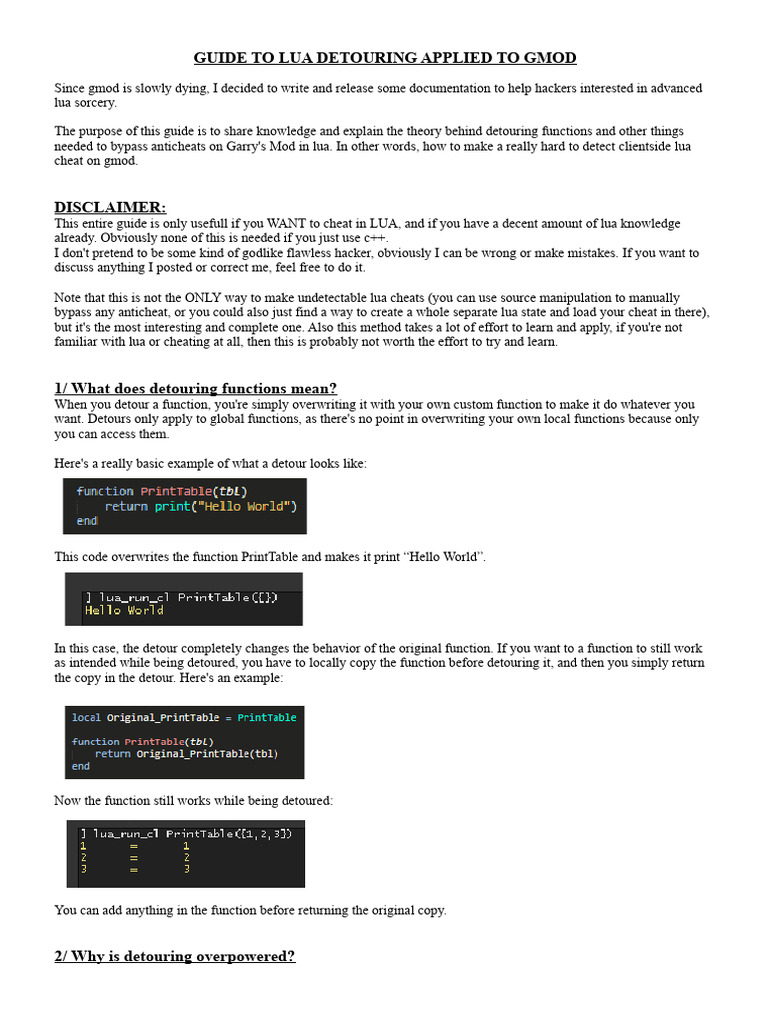 guide to detouring | PDF | Cheating In Video Games | Function (Mathematics)