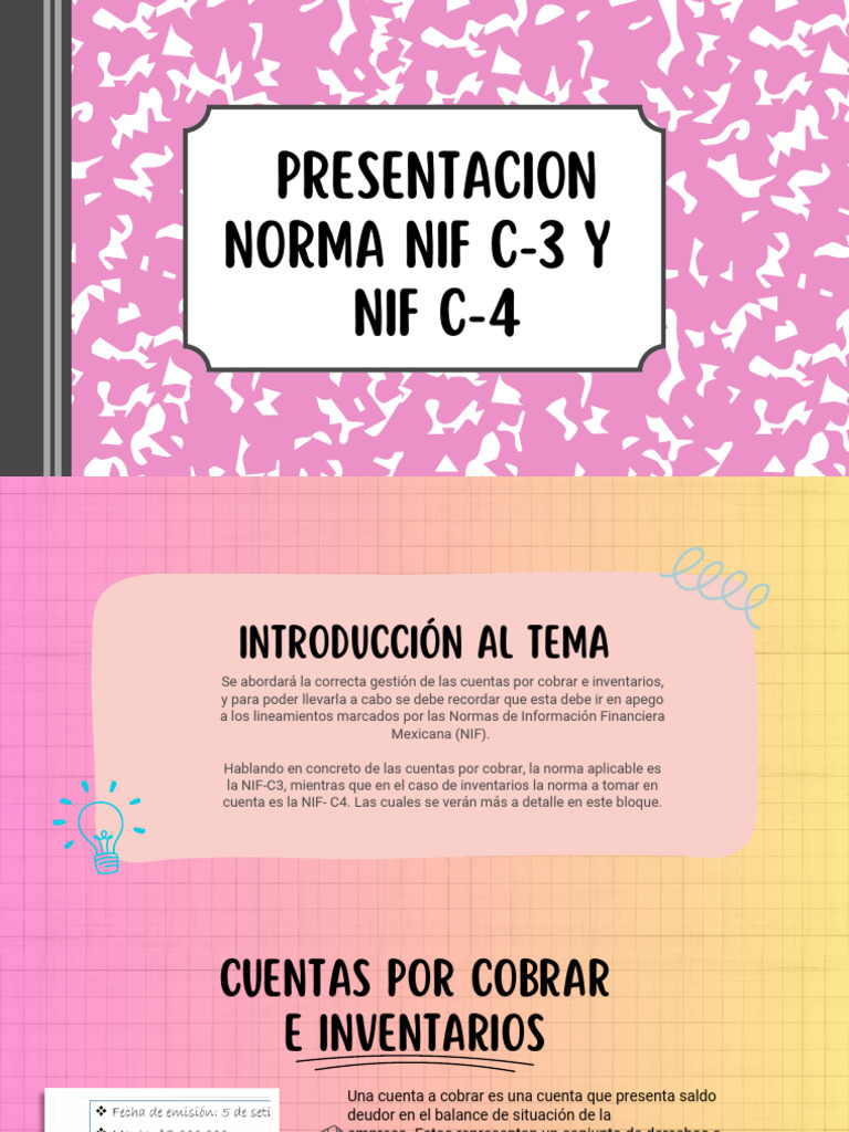 HERNADEZ ITZEL Presentacion NORMA NIF C-3 Y C-4 | PDF | Valoración ...