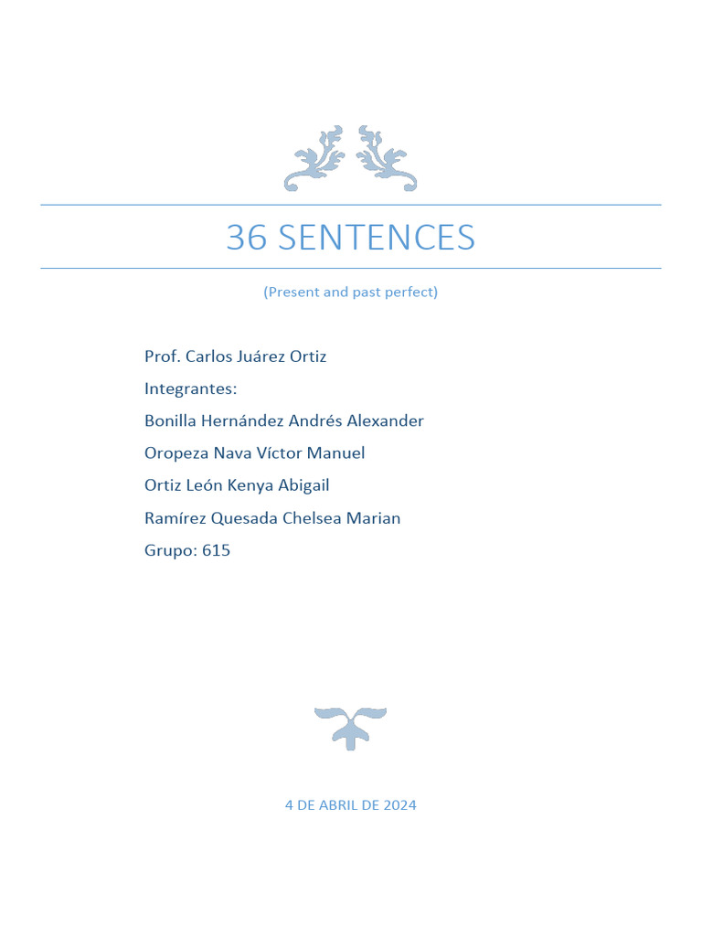 36 Sentences | PDF | Language Mechanics | Grammar