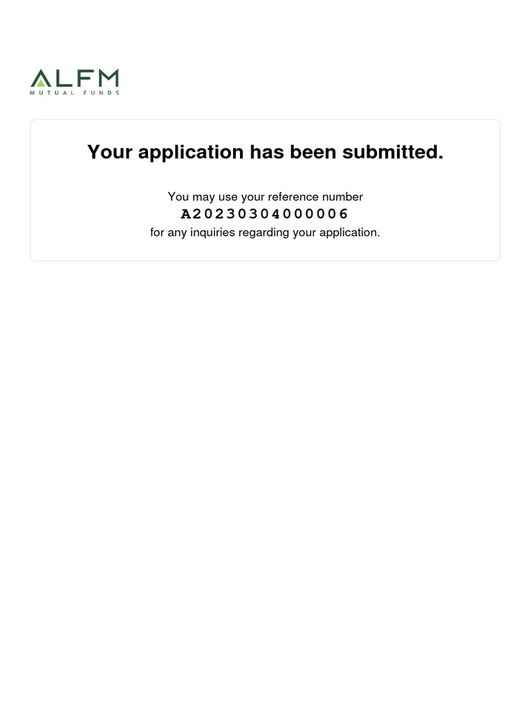 Application Submission Confirmation | PDF | Home & Garden