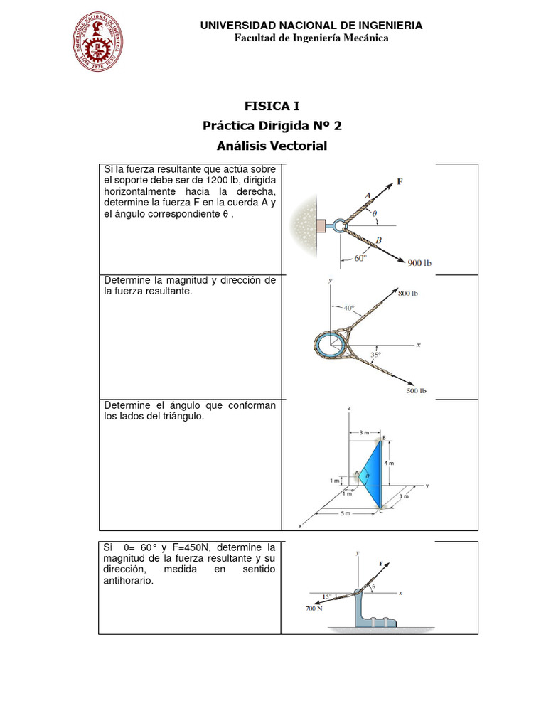 PD 02 Analisis Vectorial 2023-II | PDF | Vector Euclidiano | Álgebra abstracta