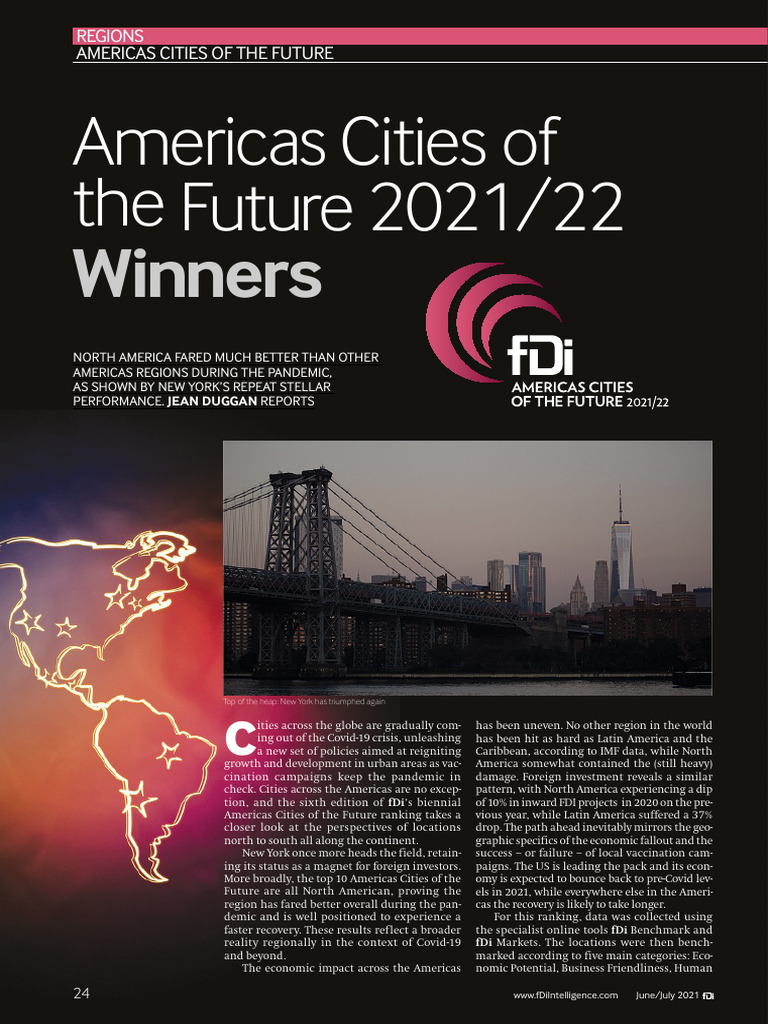 Americas Cities of the Future 2021/22 | PDF | Foreign Direct Investment ...