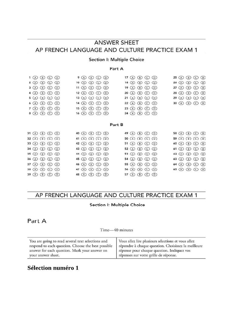 Ap French Exemple | PDF