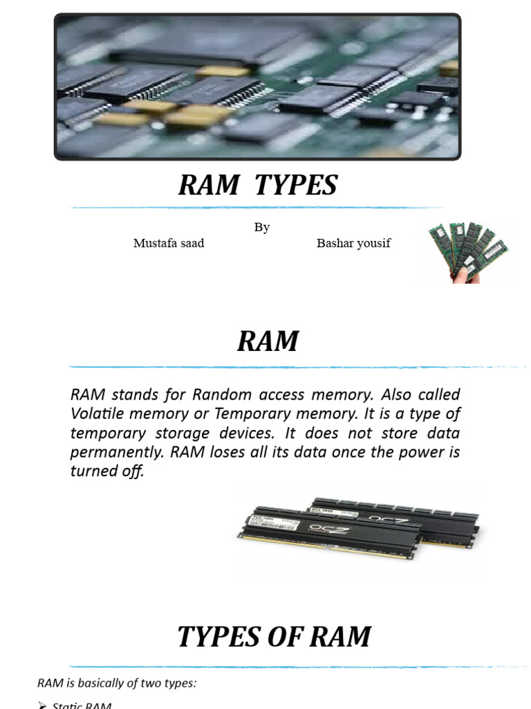 ram types | PDF | Dynamic Random Access Memory | Random Access Memory