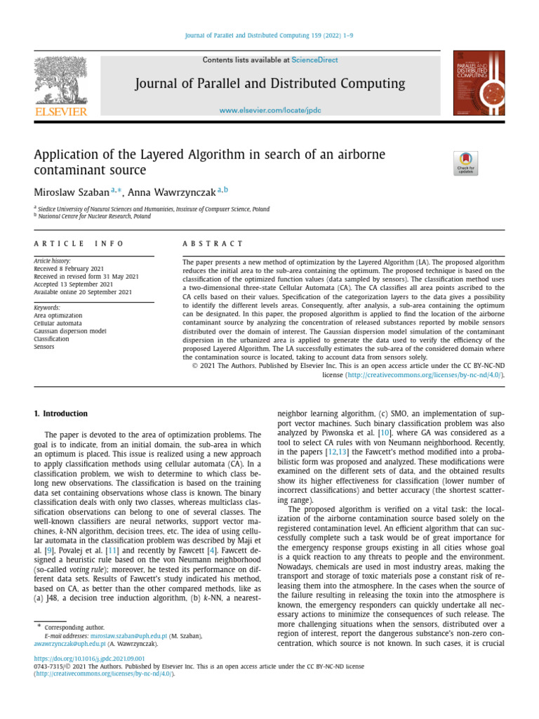 Application of The Layered Algorithm in Searc - 2022 - Journal of Parallel and D | PDF ...