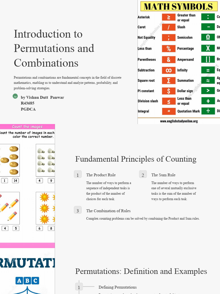 Permutations And Combinations Pdf Permutation Discrete Mathematics