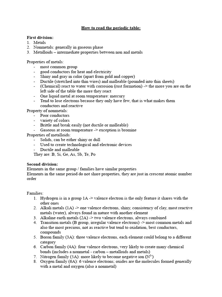 Understanding the Periodic Table | PDF | Ion | Metals