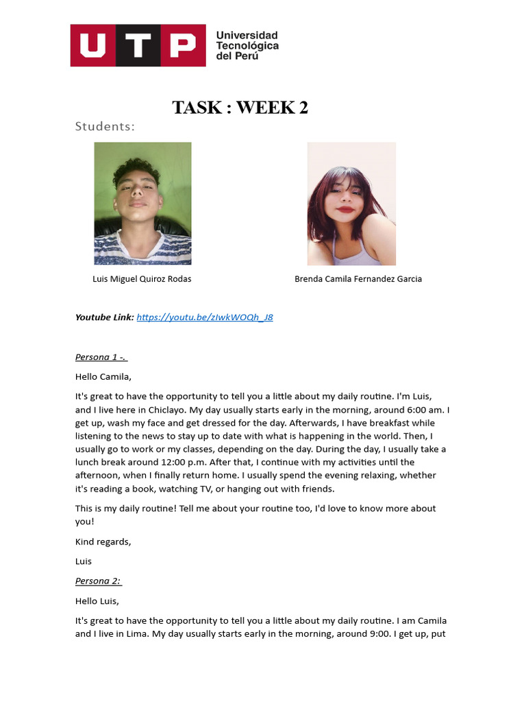 TASK WEEK 2 INGLES II | PDF