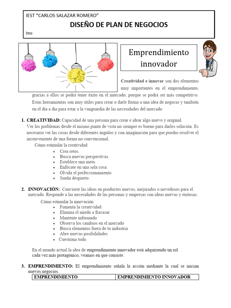 SEPARATA | PDF | Iniciativa empresarial | Creatividad
