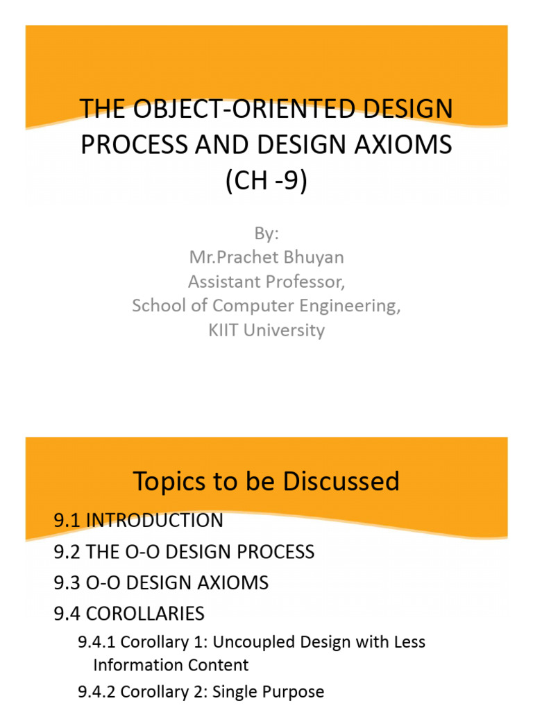 ch-9 Oosd The Object-Oriented Design Process and Design Axioms | PDF ... ch-9 Oosd The Object-Oriented Design Process and Design Axioms | PDF ...