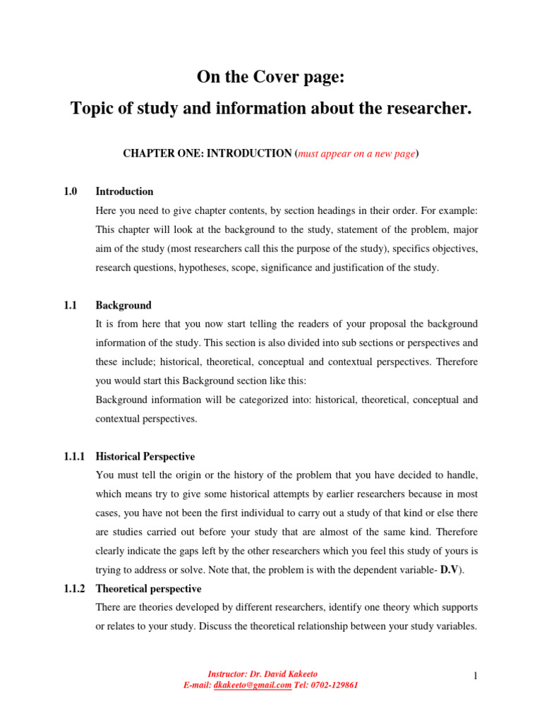 Research Proposal Format-Dr. Kakeeto | PDF | Sample Size Determination ...
