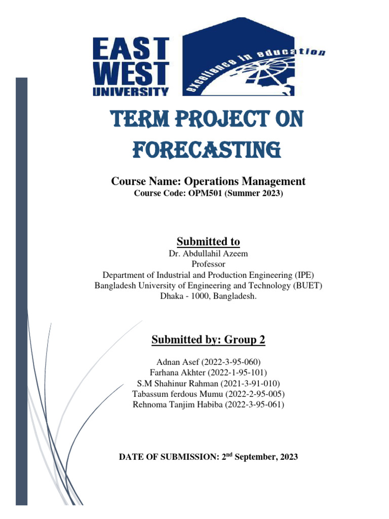Group 2 | PDF | Mean Squared Error | Forecasting