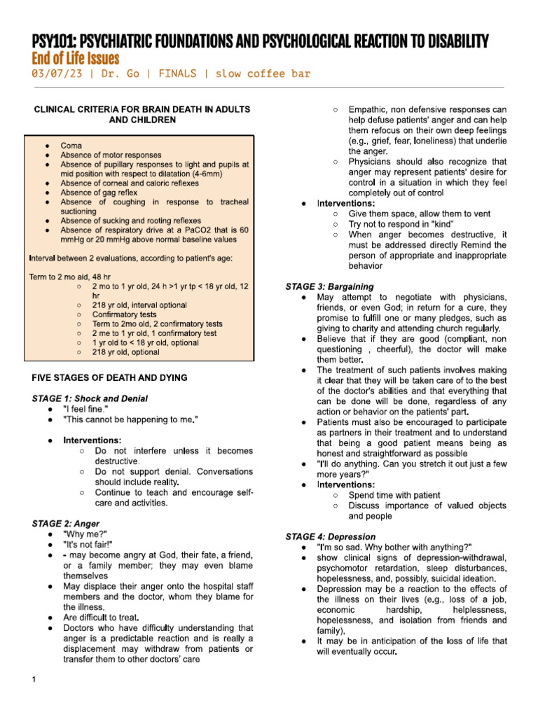 Psych 29 Notes No Tables | PDF