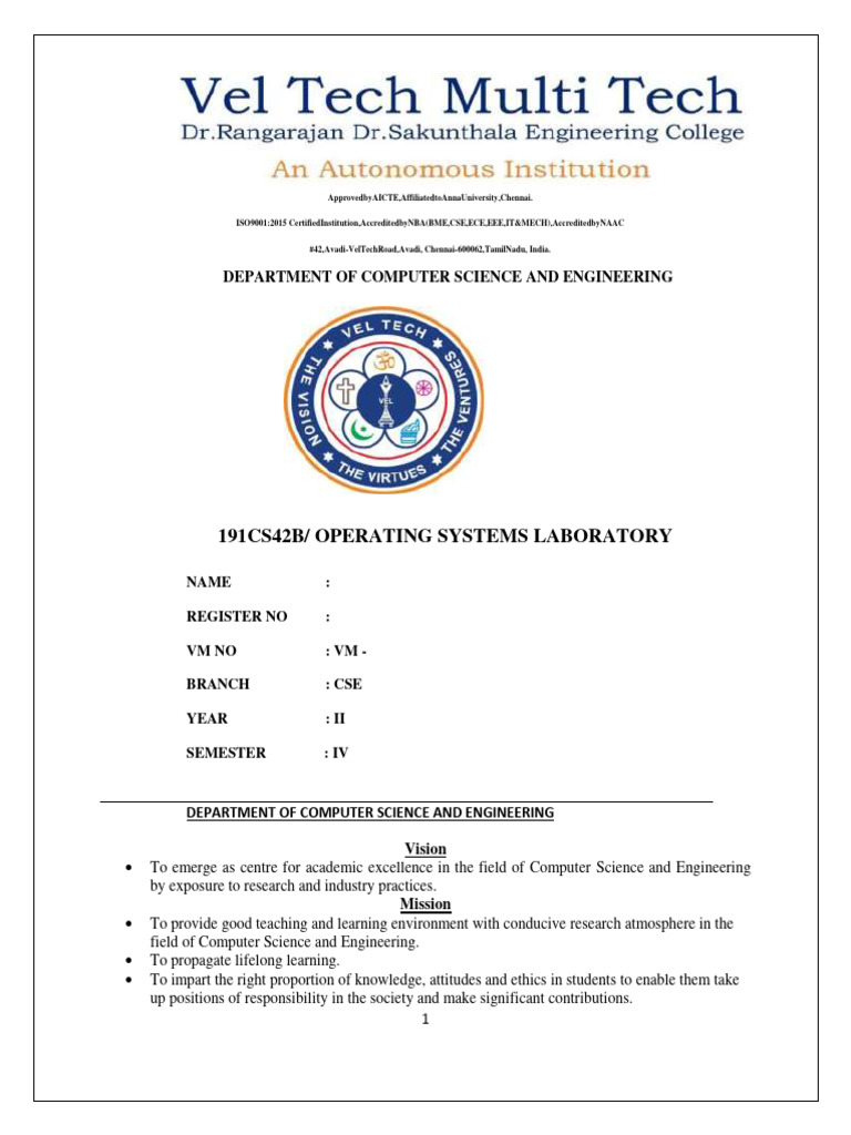 191CS42B - Os-Record | PDF | Engineering | Computer File