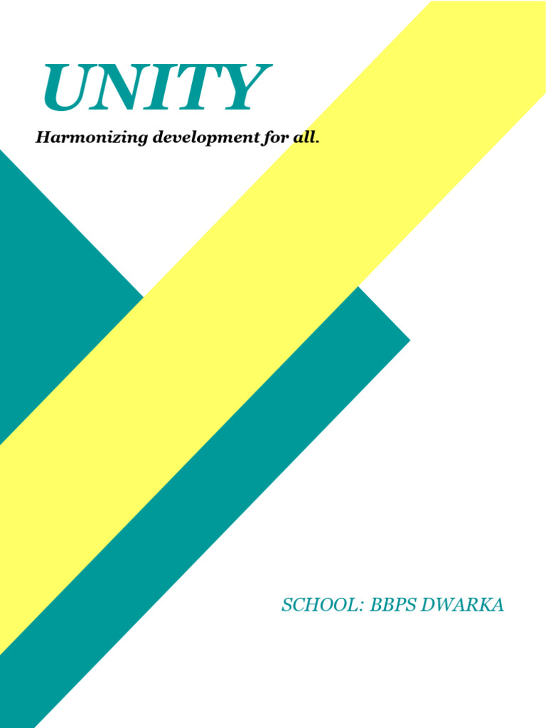 Unity | PDF | Sustainability | Empowerment