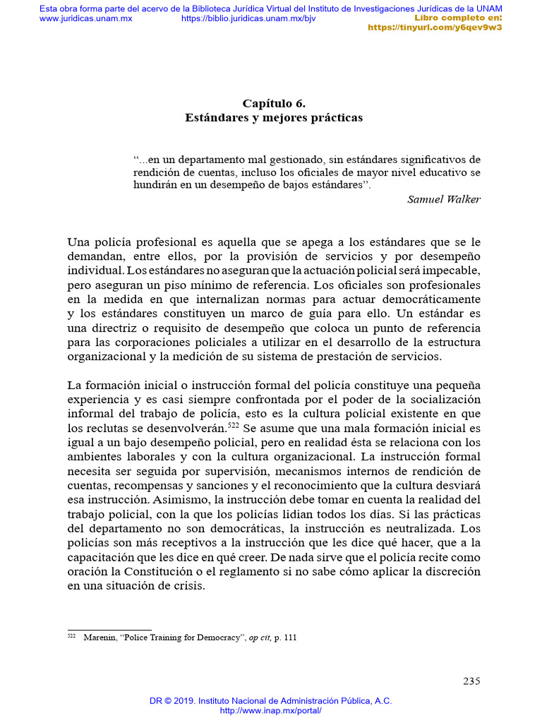 Capítulo 6. Estándares y Mejores Prácticas | Descargar gratis PDF | Policía | Tortura