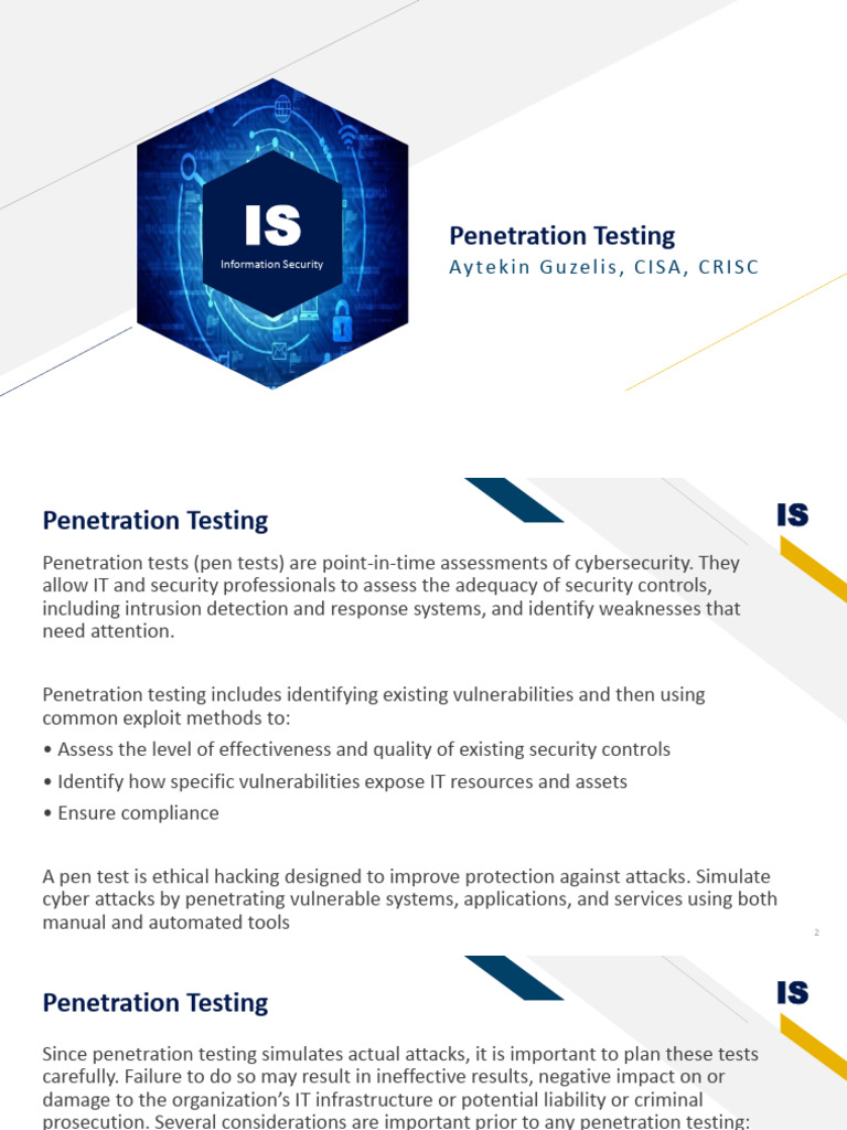 W8 Pentesting. Mis | PDF | Penetration Test | Security