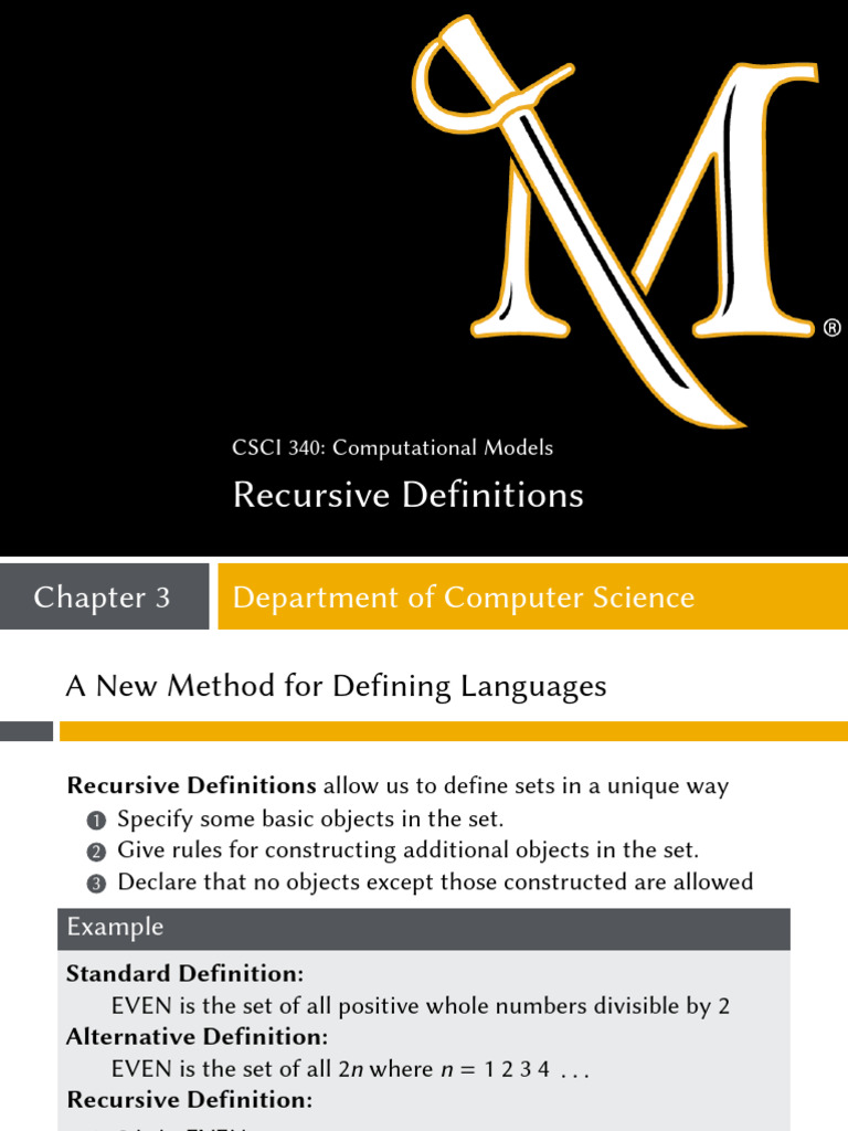 03 Recursive Definitions | PDF | Polynomial | Recursion