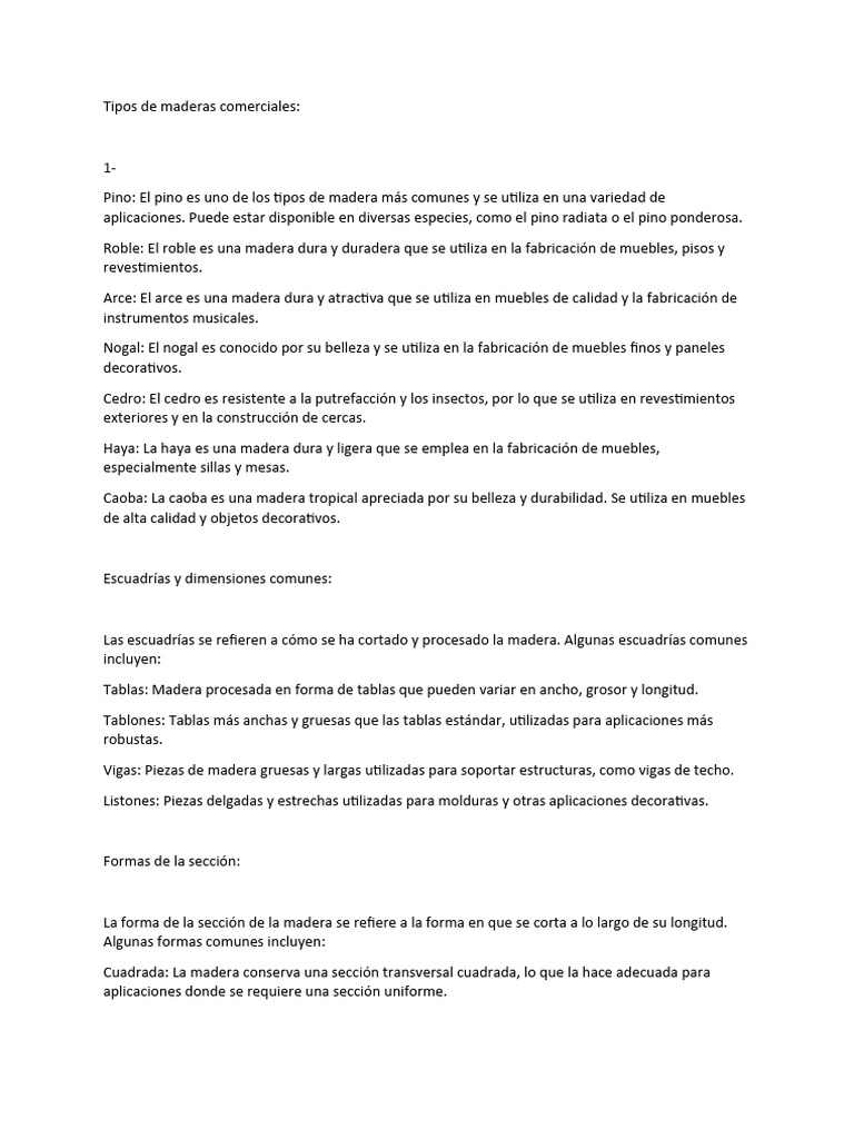 TP 9. Maderas | PDF | Madera | Carpintería