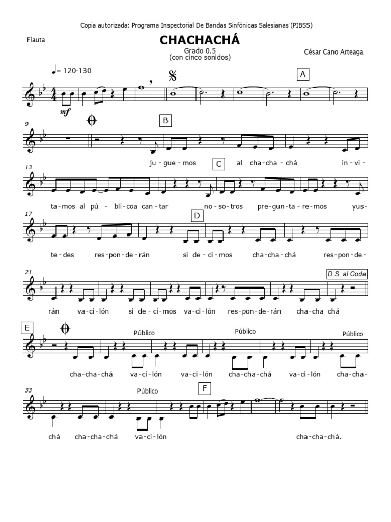 CHACHACHÁ-0.5 - Flauta | PDF