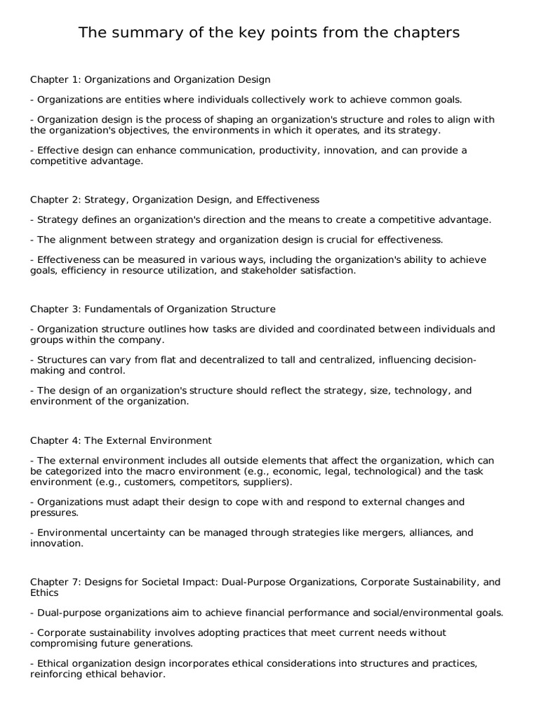 Organization Design Essentials | PDF | Strategic Management ...