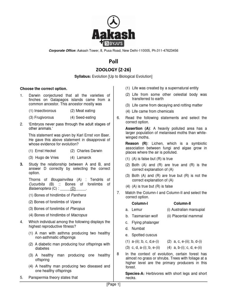Z-26 Evolution | PDF | Evolution | Abiogenesis