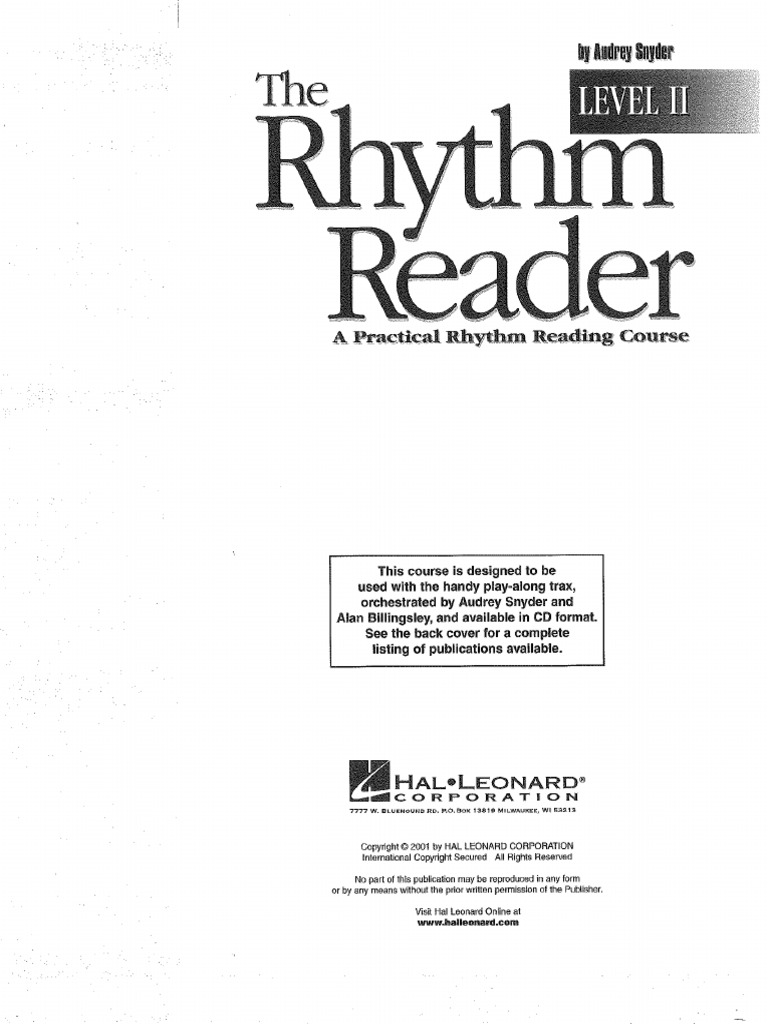 Rhythm Reader Level 2 | PDF