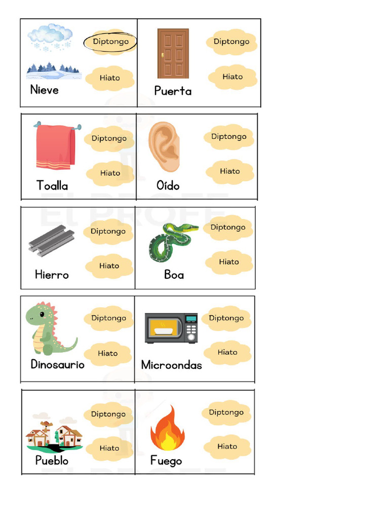 Practica Diptongo o Hiato | PDF