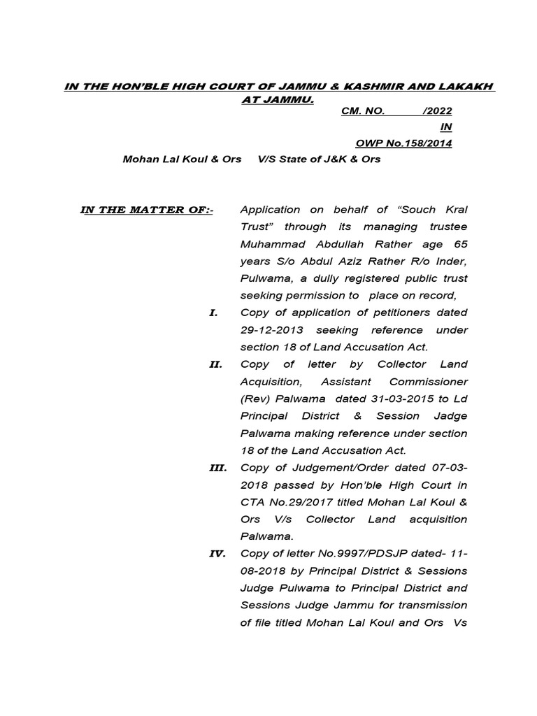 Application to Submit Documents in Court | PDF | Affidavit | Common Law