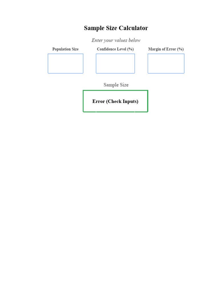 WdJjVp9YQpuSY1afWKKbTQ Sample Size Calculator | PDF