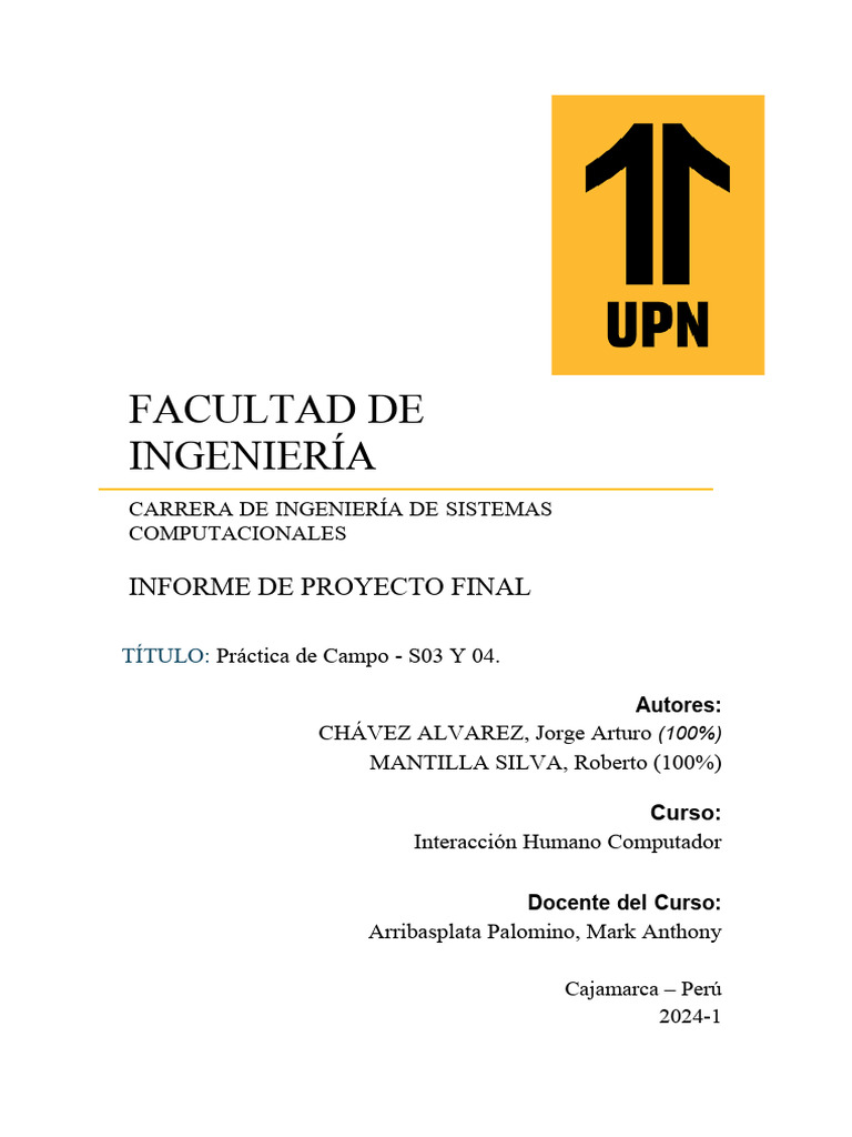 Practica de Cmpo 03 y 04 | PDF | Software de la aplicacion | Aplicación ...